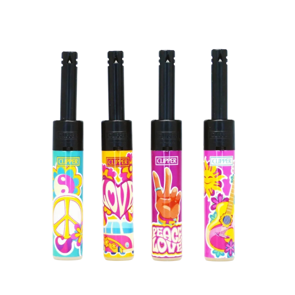 Clipper Mini Tube Hippie Love Lighters | Metro Vape
