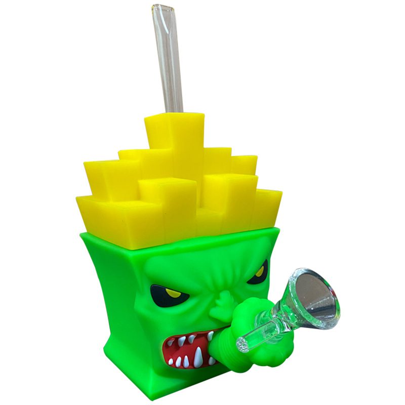 4″ Angry Fries Silicone Bong | Metro Vape